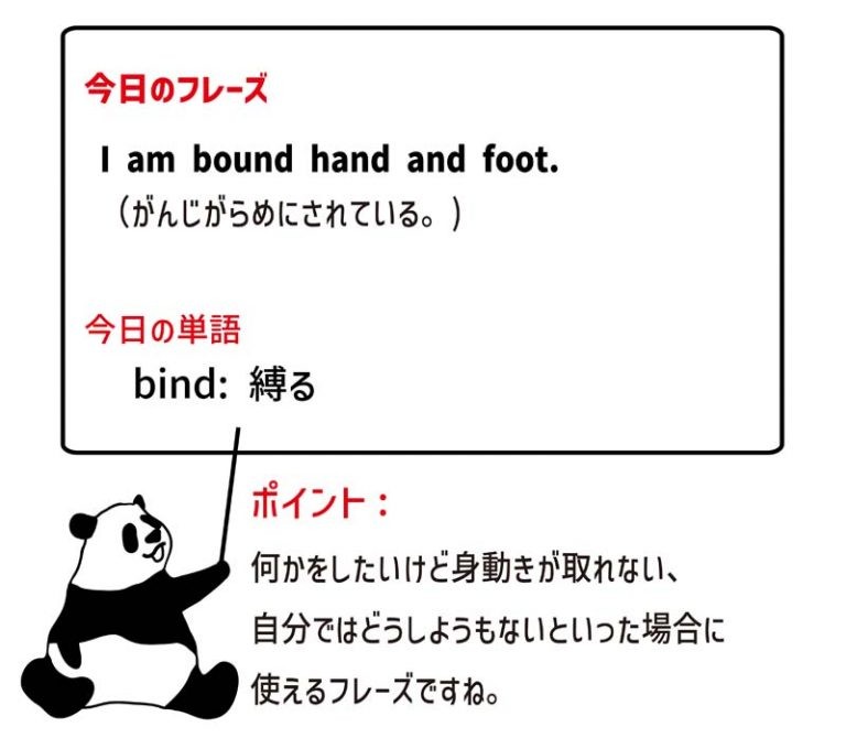 bind hand and footの意味と使い方 | eigo-lab(えいご研）