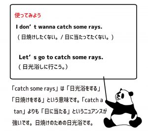 英語のイディオム：catch some raysの意味と使い方 | eigo-lab(えいご研）
