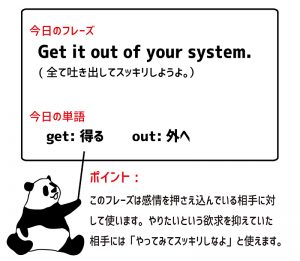 英語のイディオム：get it out の意味と使い方 | eigo-lab(えいご研）