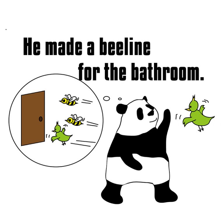 英語のイディオム：make a beeline forの意味と使い方 | eigo-lab(えいご研）