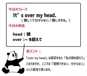 over someone’s headの意味と使い方 | eigo-lab(えいご研）